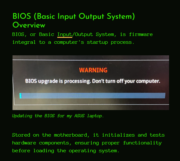 BIOS (Basic Input Output System) Overview – Bitcoin Versus