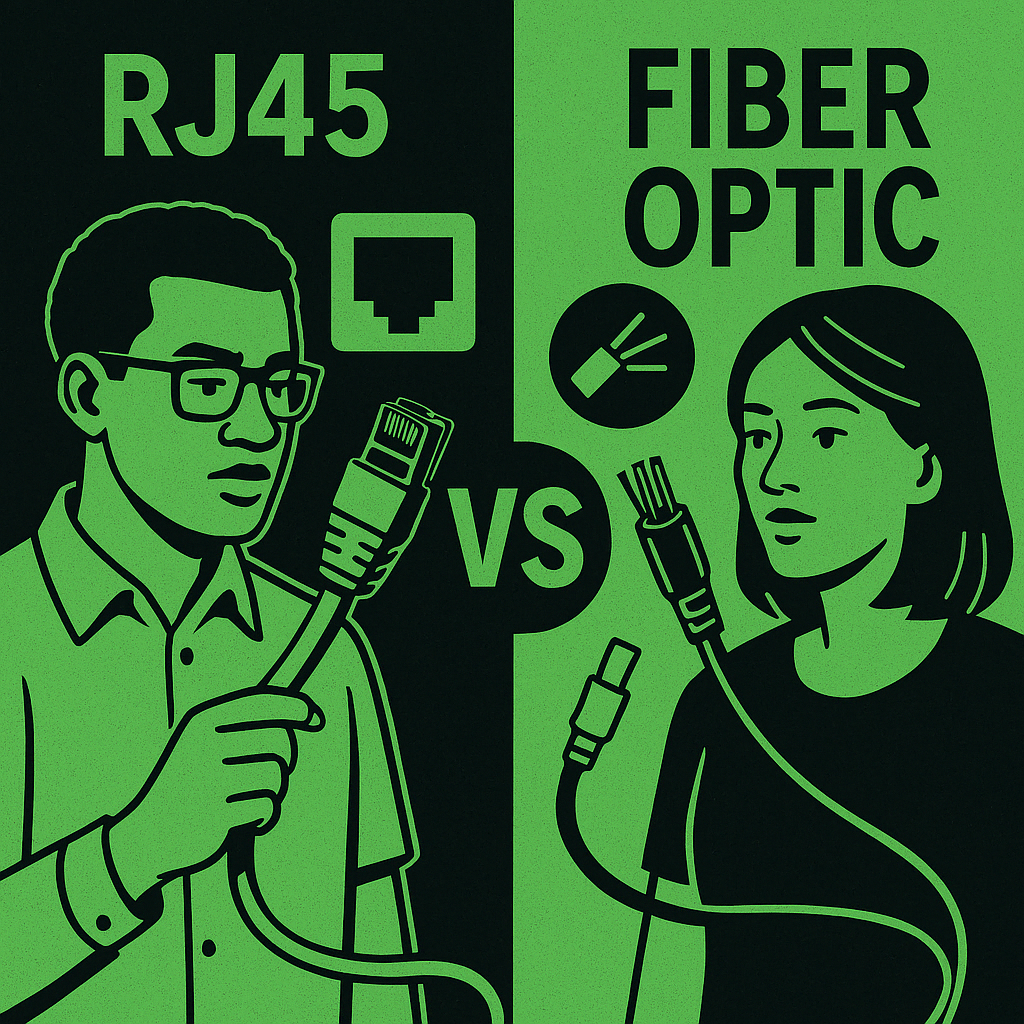 RJ45 vs Fiber Optic – Comparing Copper and Optical Networking Media ...
